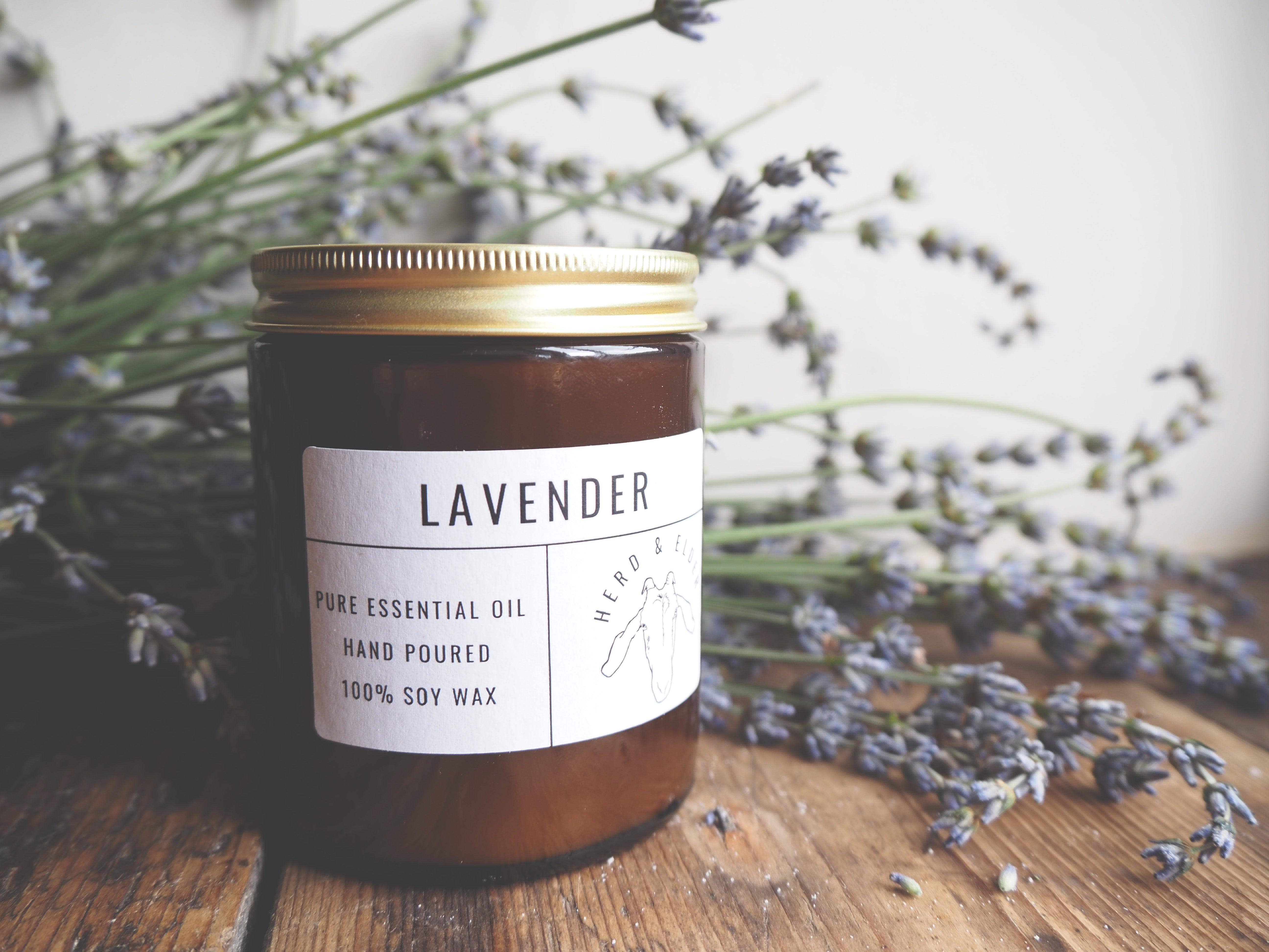 Essential Oil Soy Wax Candles – Hand‑Poured, Vegan – Herd & Elder